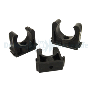 PVC Pipe Clip 32mm Open Black